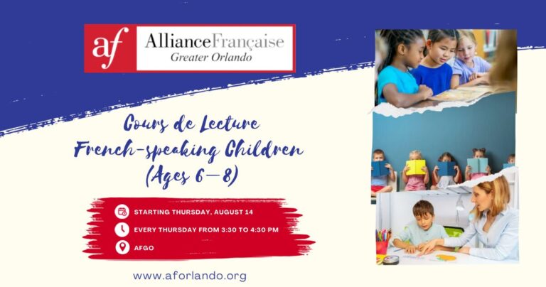 Cours de Lecture – French Reading Class for Children (Ages 6–8) - AFGO